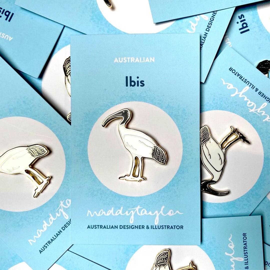 Ibis Bin Chicken Australian Native Enamel Pin Brooch - Etsy