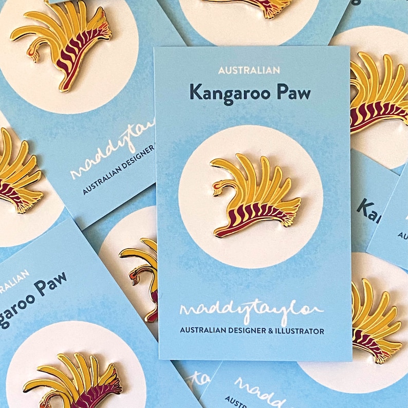 Kangaroo Paw Australian Native Enamel Pin - Etsy