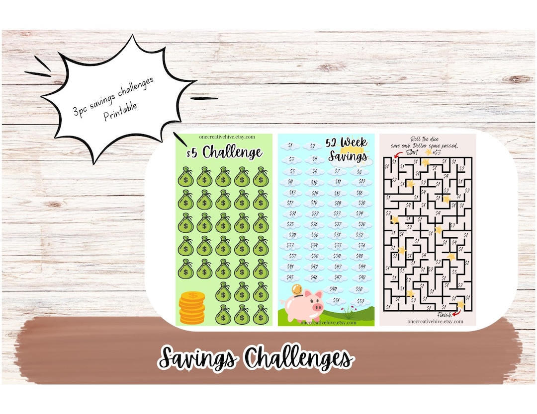 Printable Mini Saving Challenges - Etsy
