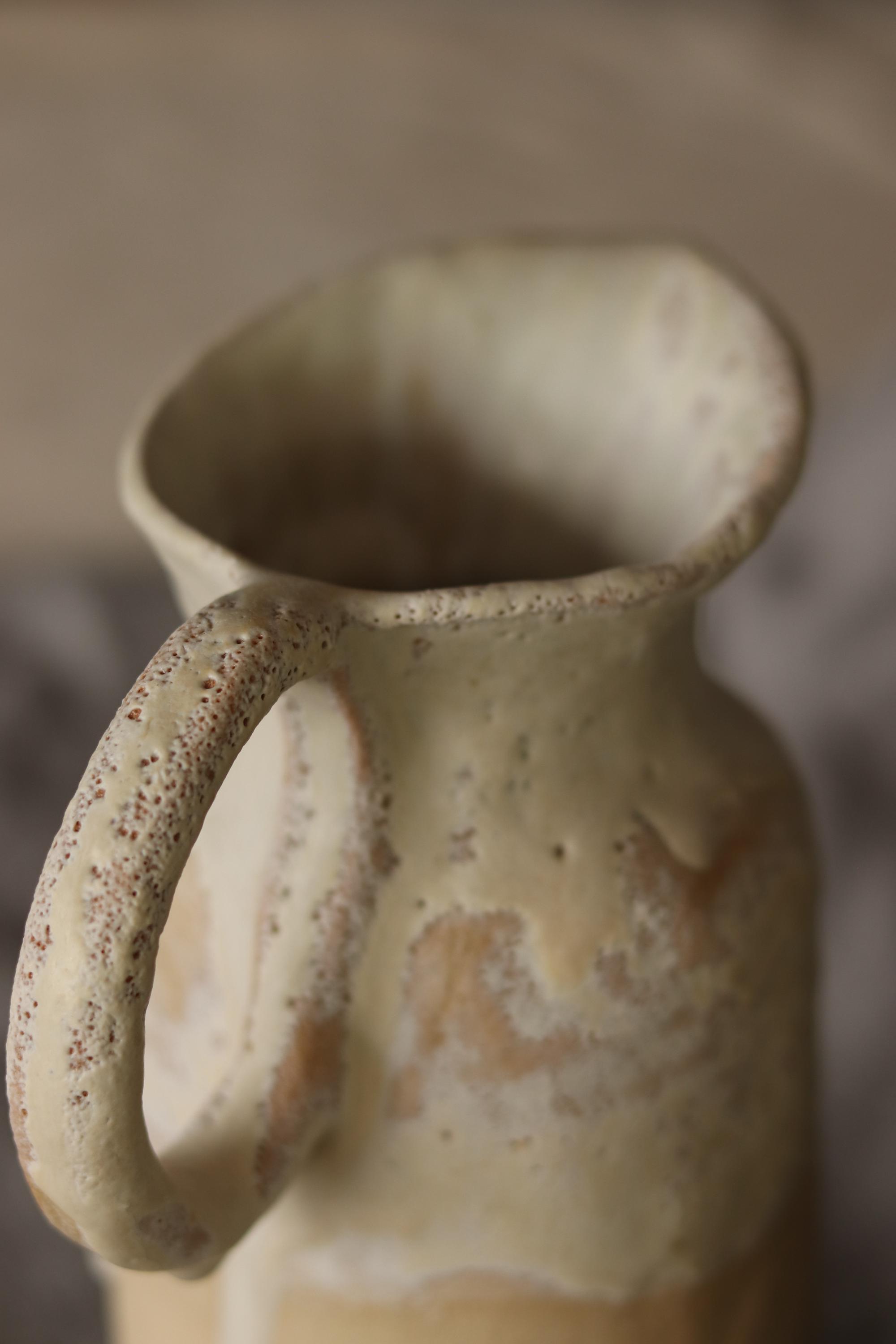 Handmade Ceramic Jug “dream Garden” — Wood-fired in Anagama Kiln, 1.25L ...