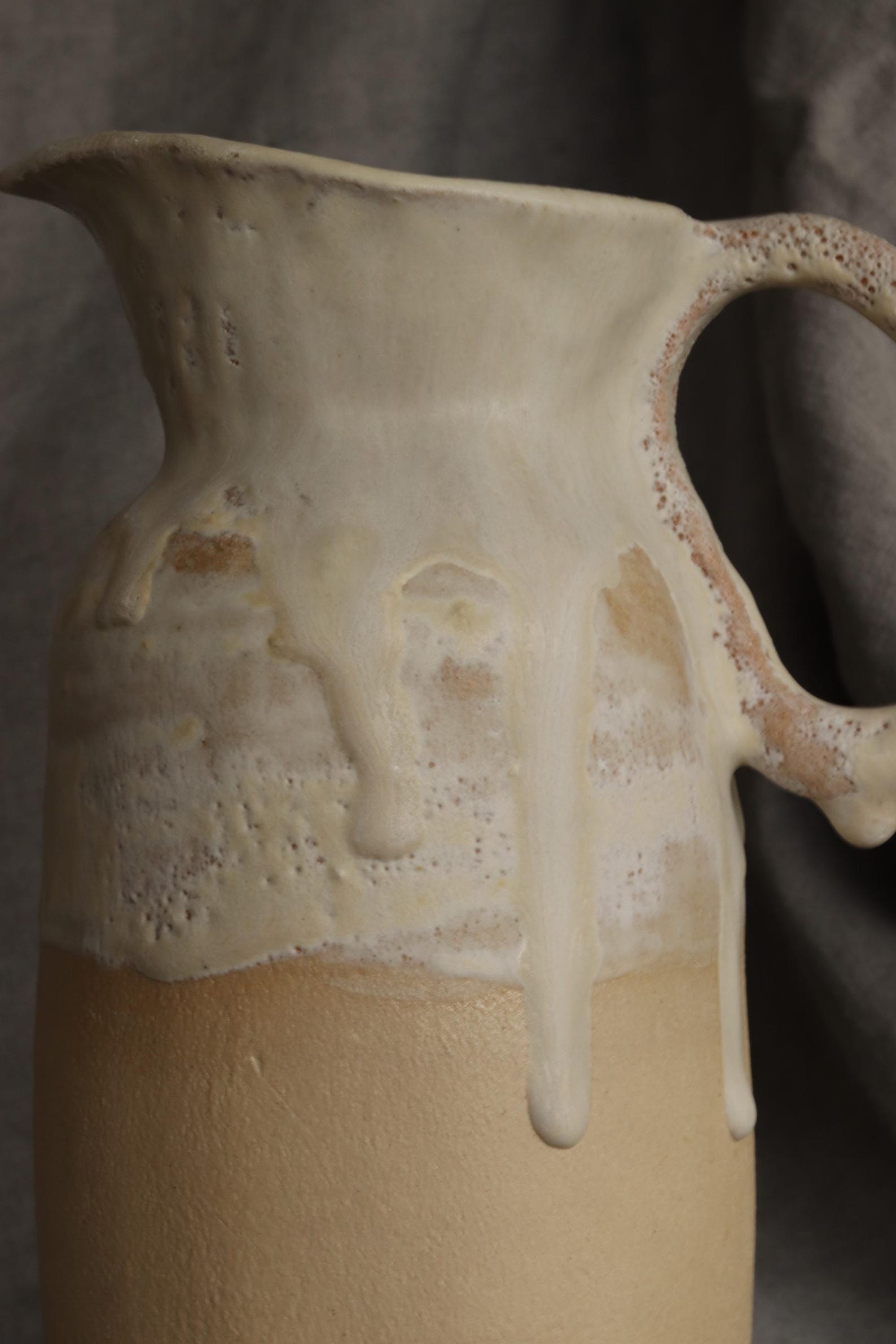 Handmade Ceramic Jug “dream Garden” — Wood-fired in Anagama Kiln, 1.25L ...