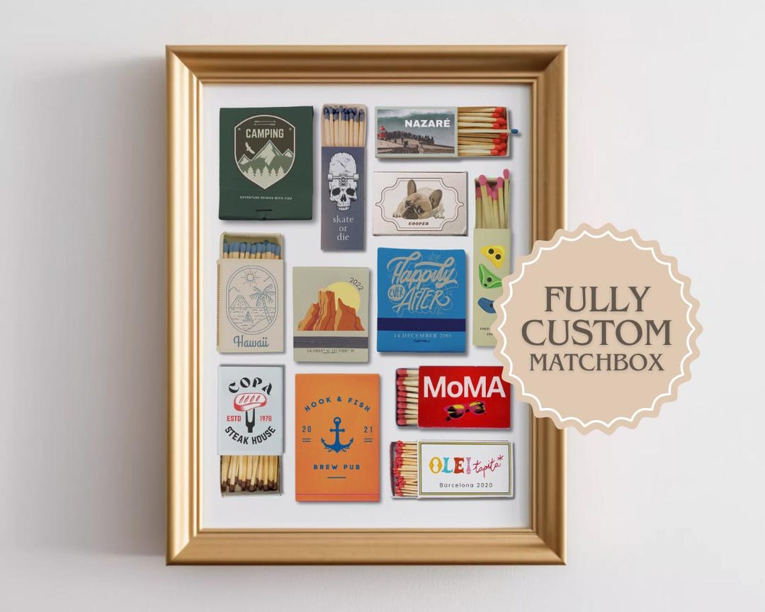 CUSTOM MATCHBOX DIGITAL Prints Art for Husband Personalized Matchbox ...