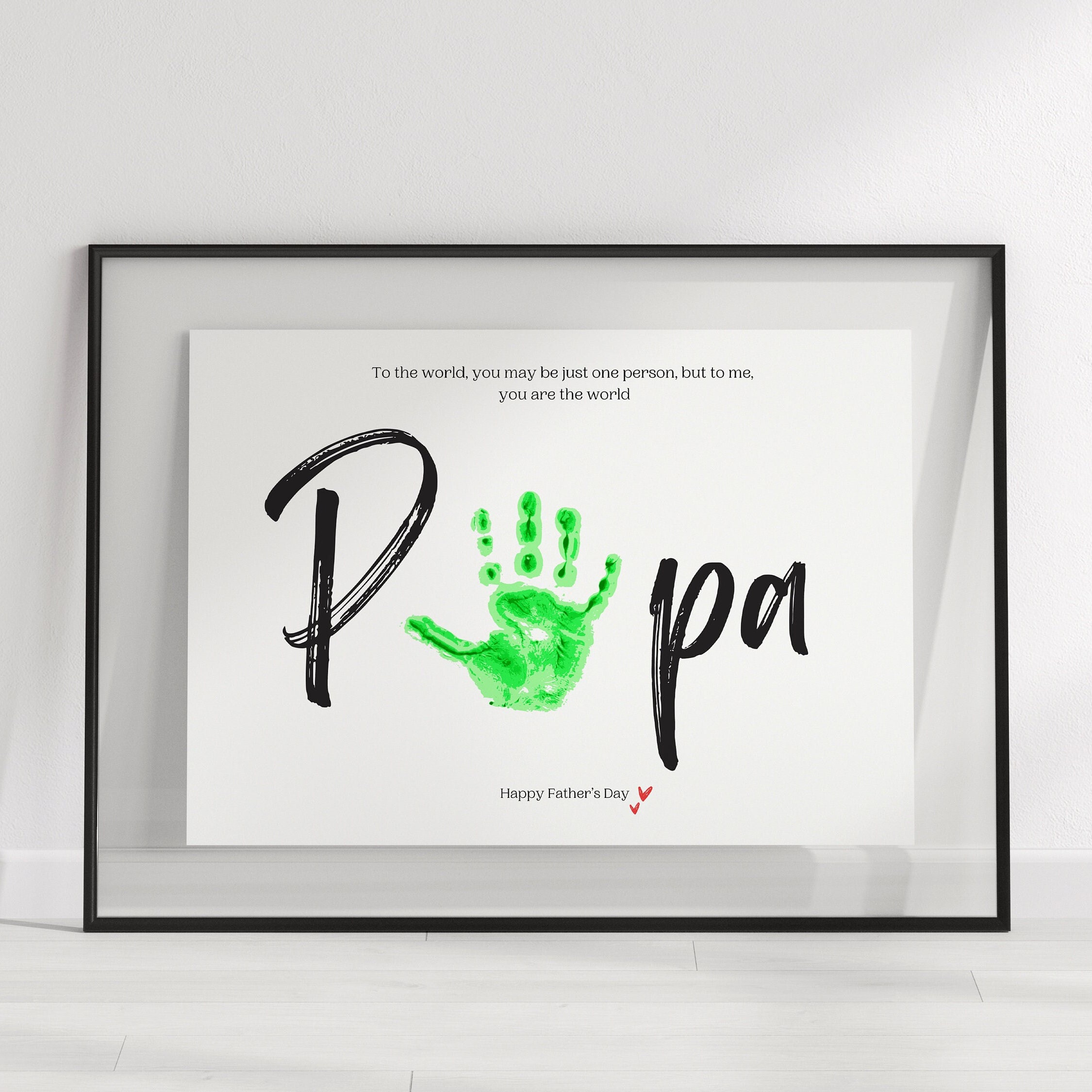 Custom Fathers Day Wall Art DIY Handprint Printable Meaningful Gift for ...