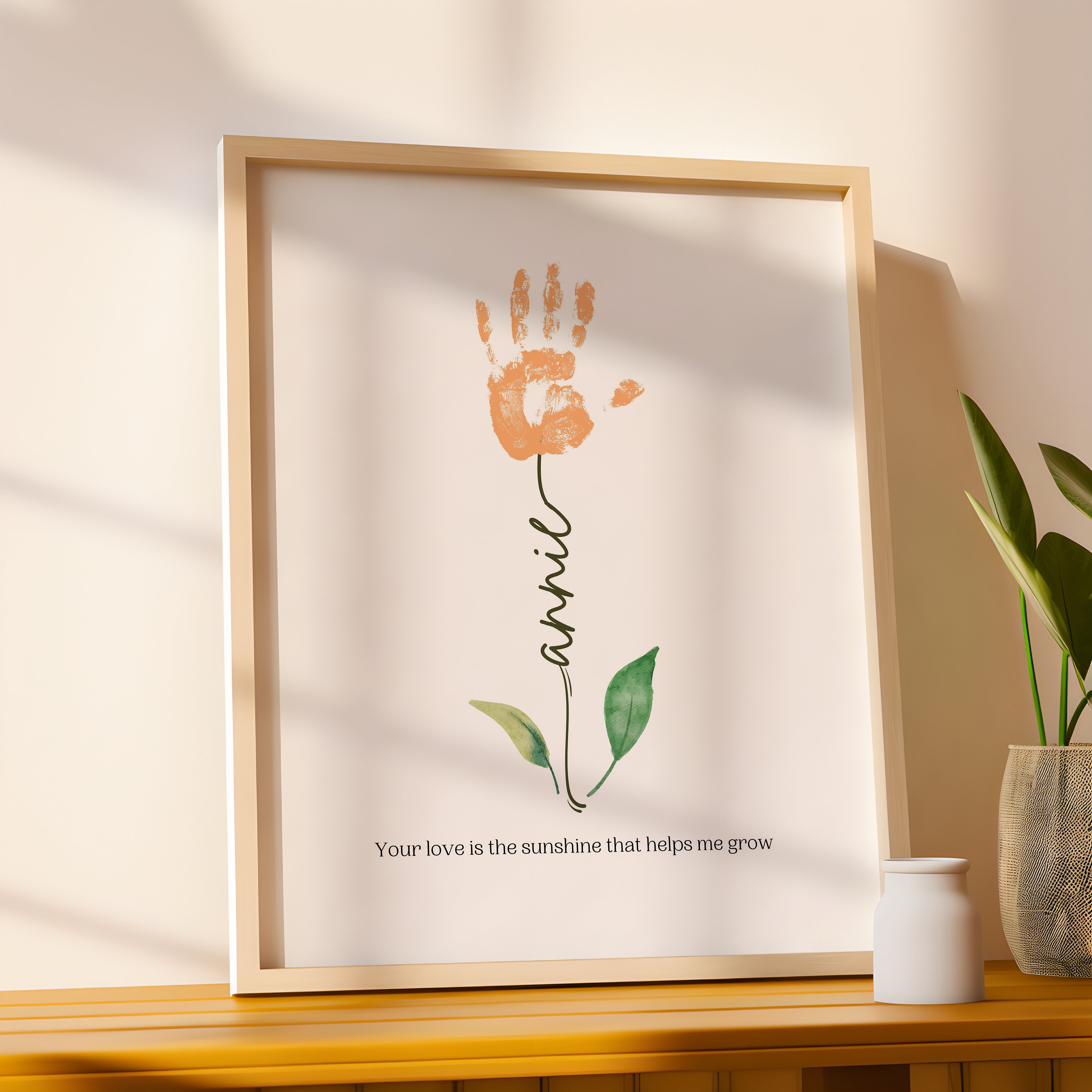 Custom Handprint Teacher Appreciation Gift Wall Art DIY Handprint ...