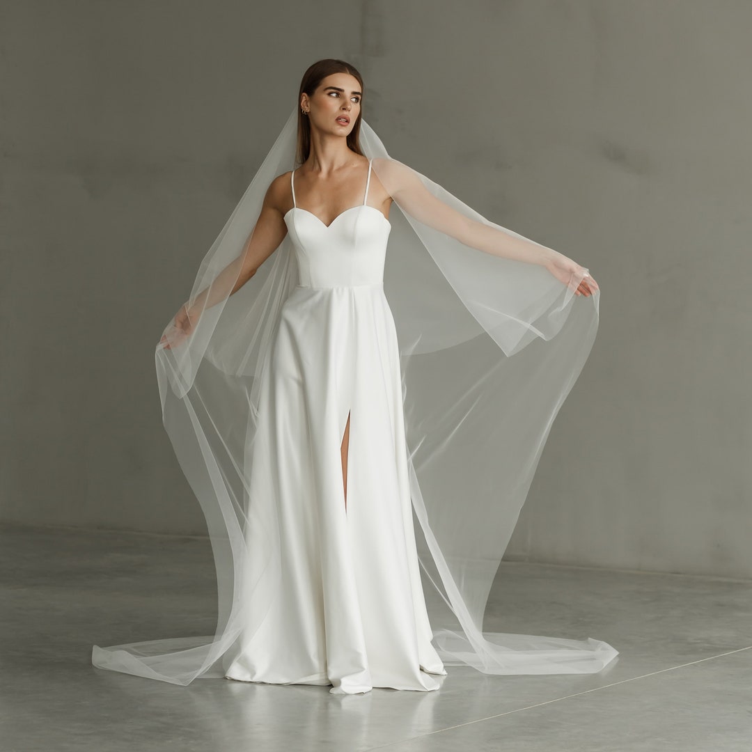 Two Tier Veil Face, Two Tier Chapel Veil, Long Plain Veil, 2 Tier ...