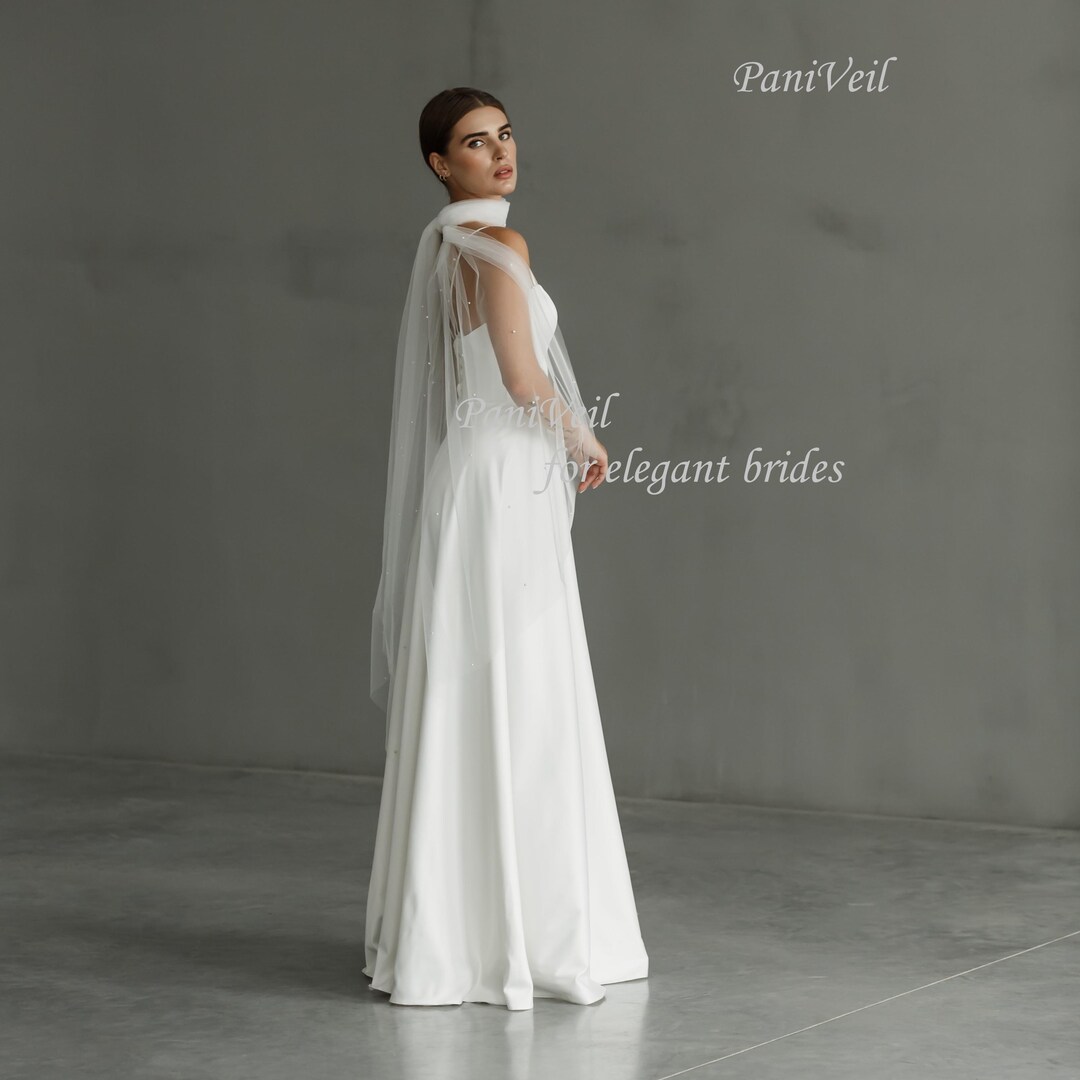 Wedding Pearl Scarf Scarf for Bride Bridal Shawl Wedding Bridal Scarf ...