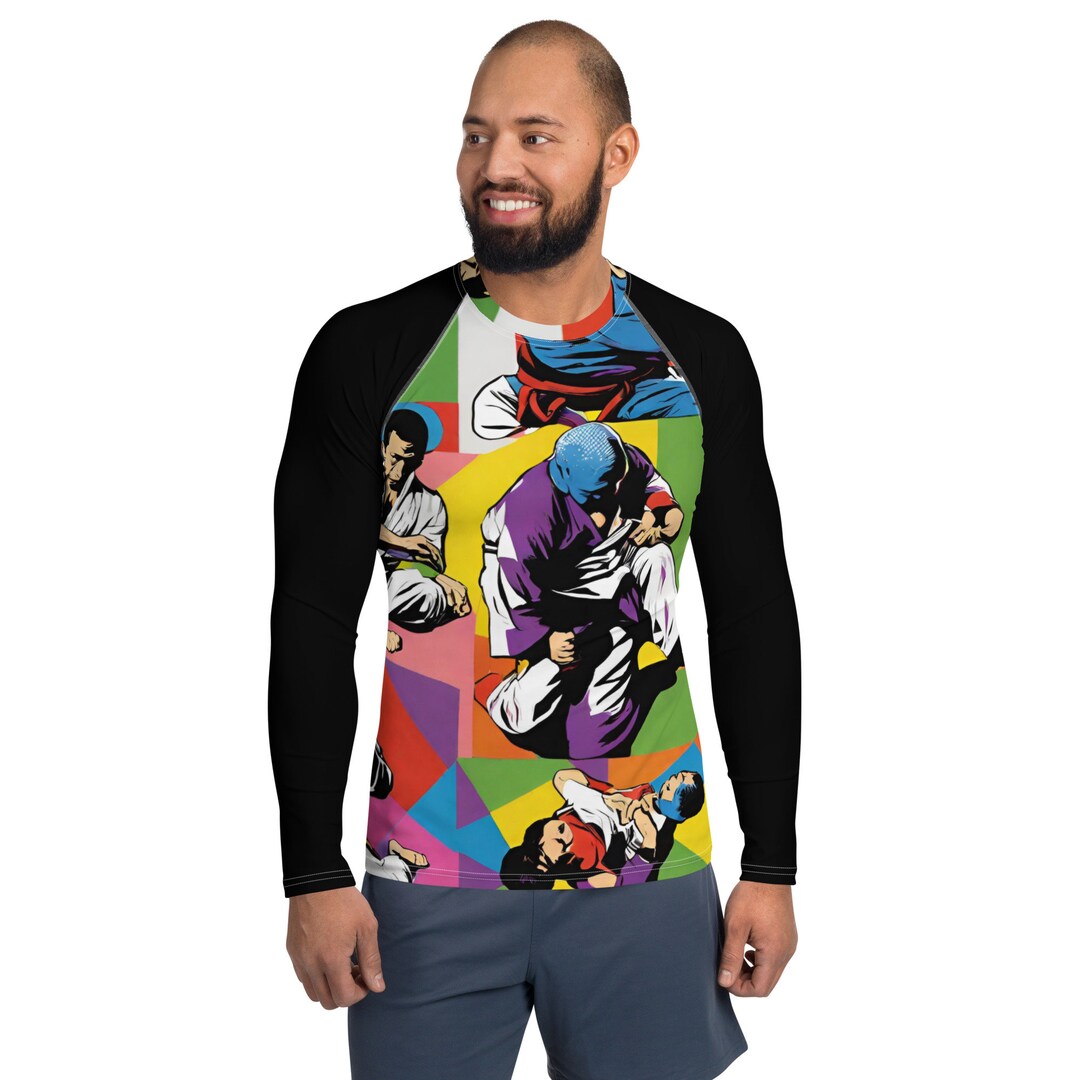 Men's Jiu Jitsu Pop Art Style Rash Guard/martial Arts Rash - Etsy