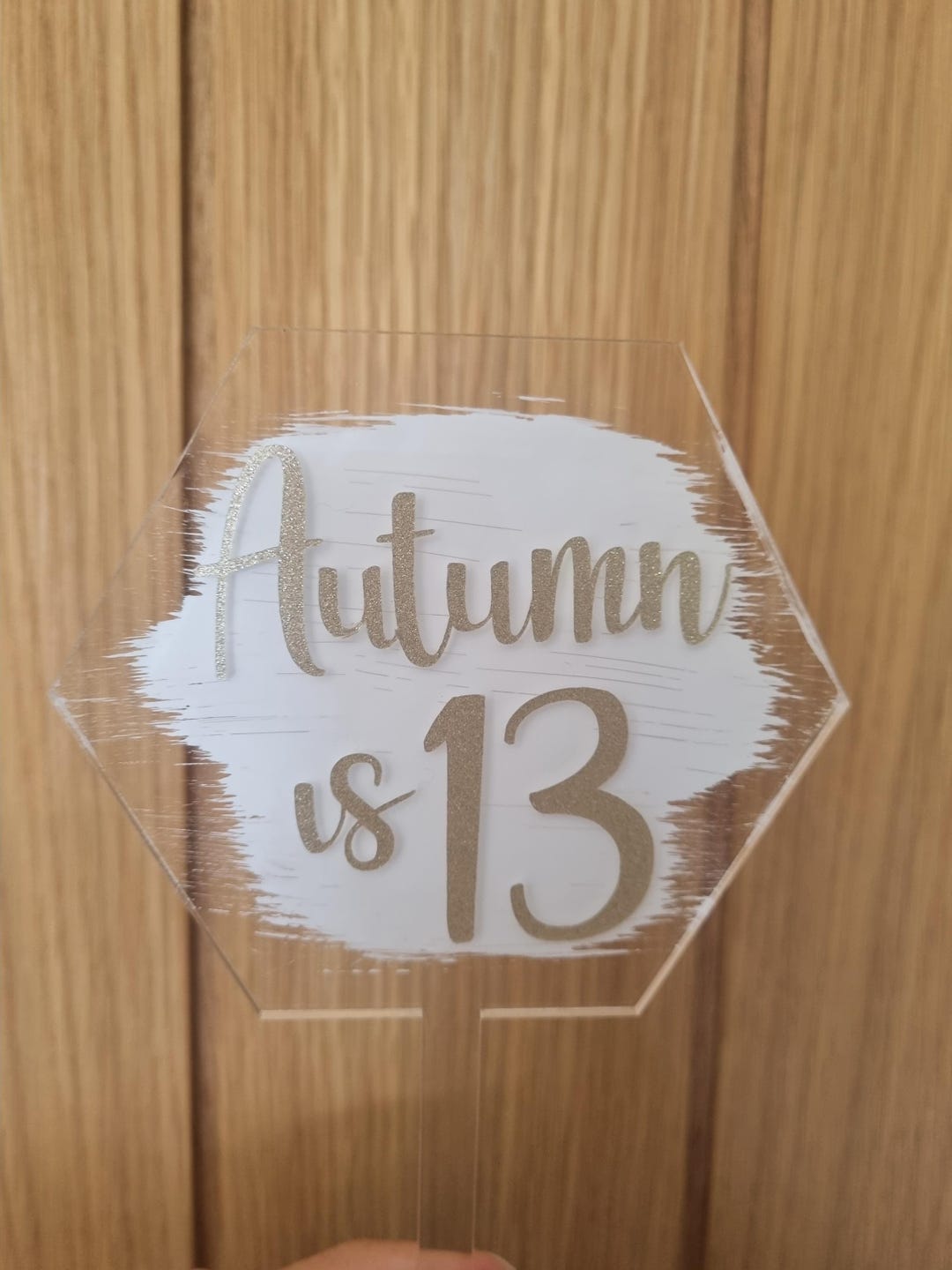 Hexagon Cake Topper. Plastic Cake Topper. Personalised Cake Topper ...