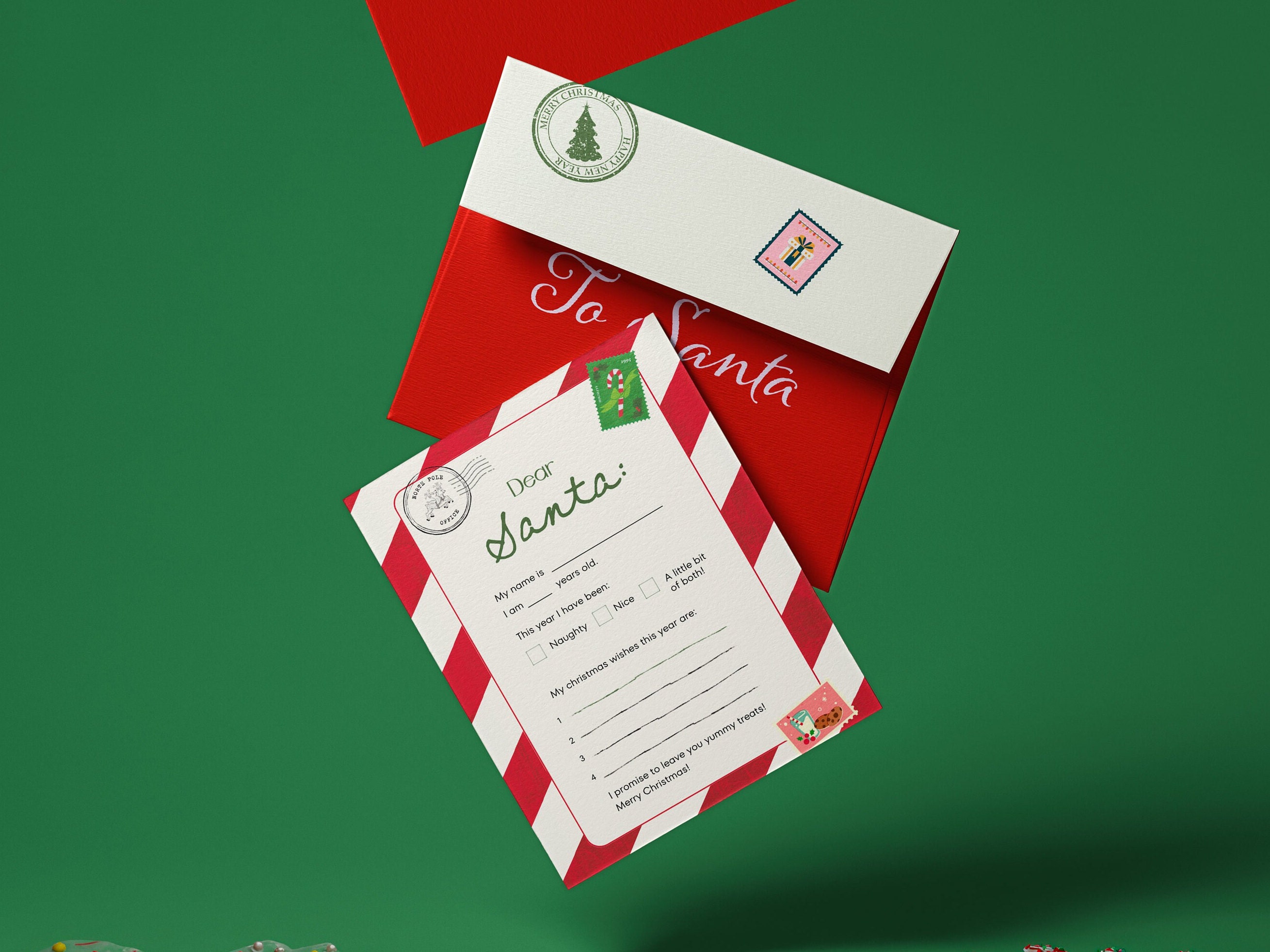 Letter to From Santa Pdf, Letter to Santa for Kids, Printable, Instant ...