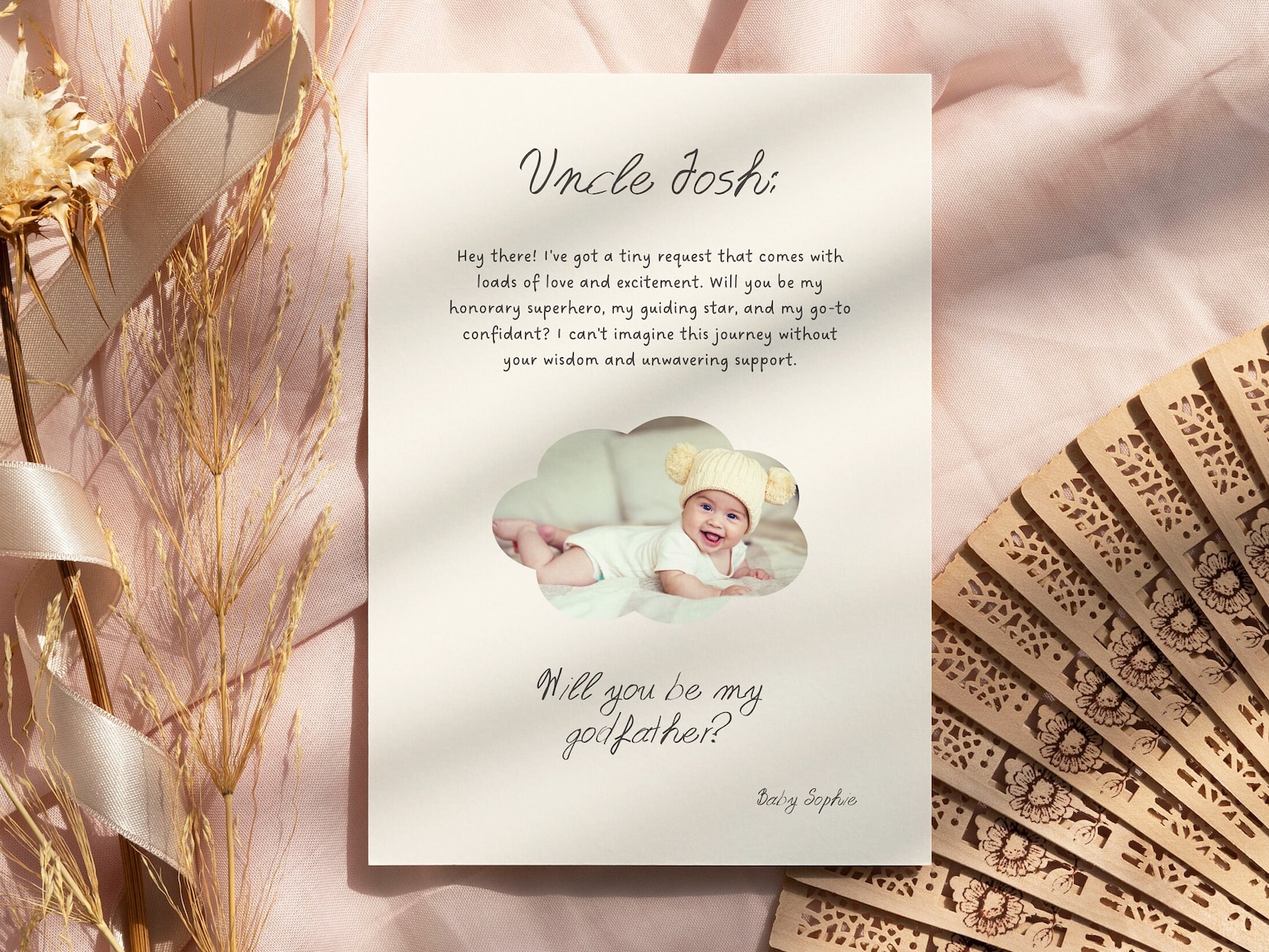 Godparents Proposal, Godparents Proposal Card, Handwritten, Baptism - Etsy