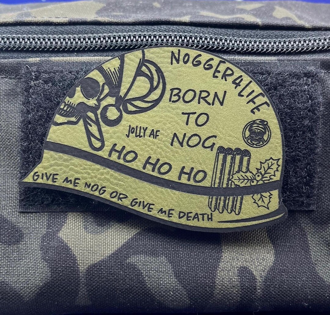 Eggnog Full Metal Nogger, Tactical Patch, Christmas, Vietnam, Nog, Hook ...