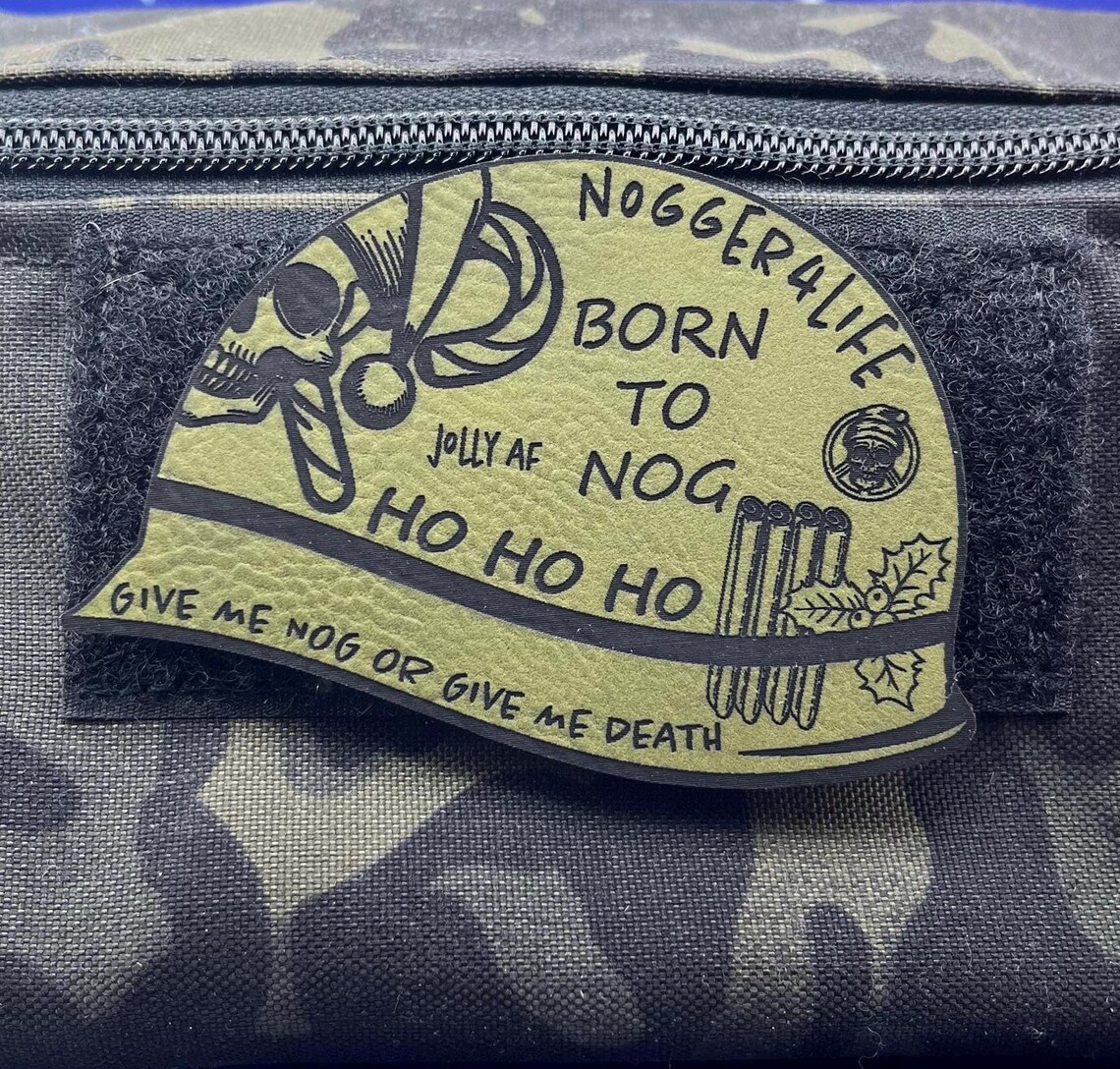 Eggnog Full Metal Nogger, Tactical Patch, Christmas, Vietnam, Nog, Hook ...