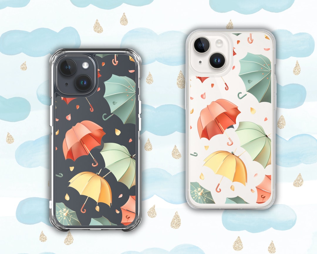 Moody Umbrella iPhone Case on a Rainy Day L Colorful Rain Phone Cover L ...