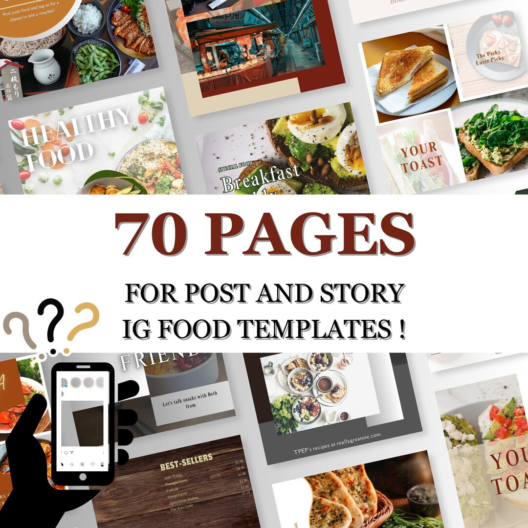 70 Instagram Food Templates Food Marketing Templates - Etsy