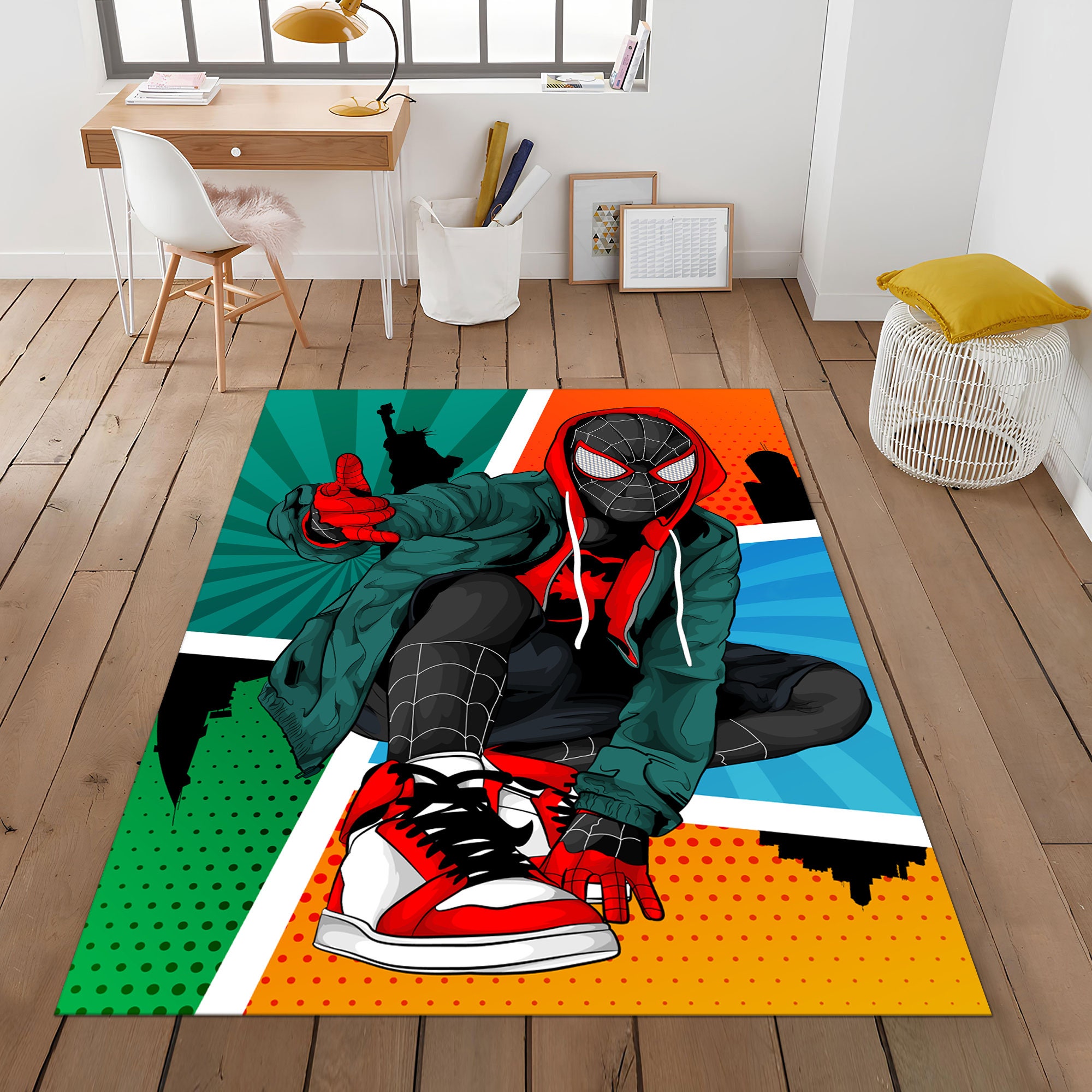 Spider-man Rug, Popular Characters Rug, Movie Decor, Marvel Decor,movie ...