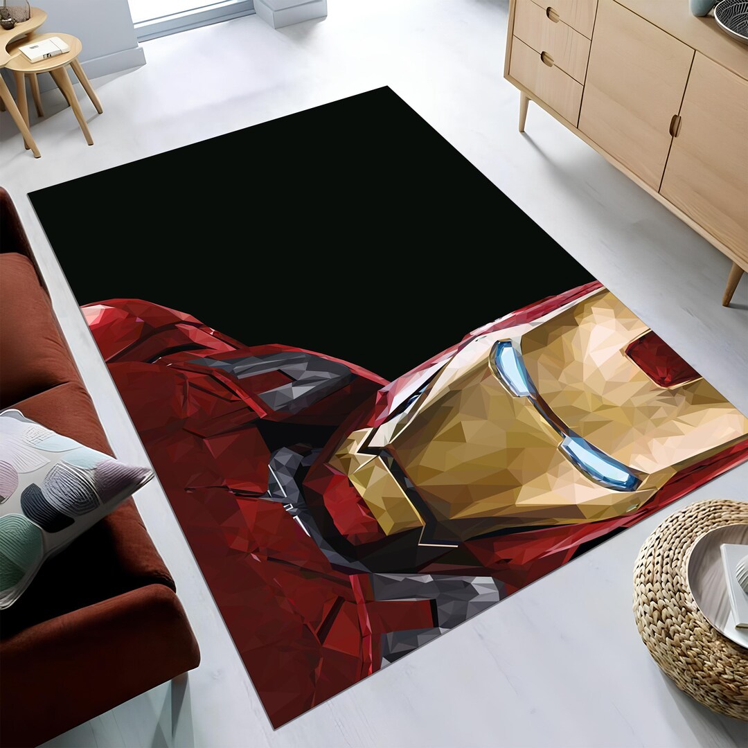 Iron-man Rug, Popular Characters Rug, Movie Decor, Marvel Decor,movie ...