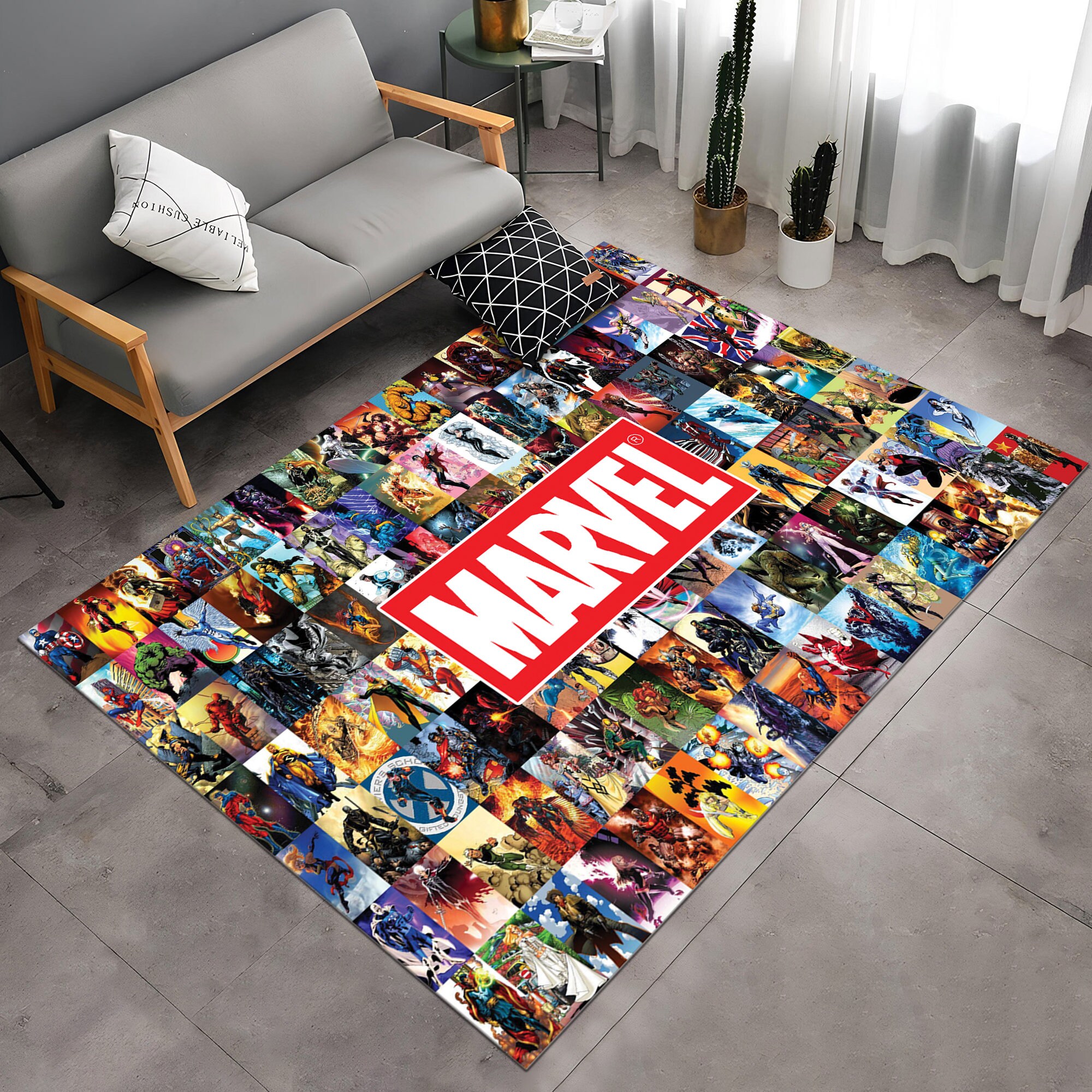 Marvel Characters Rug, Mix Characters Rug, Popular Movie Rug,movie ...