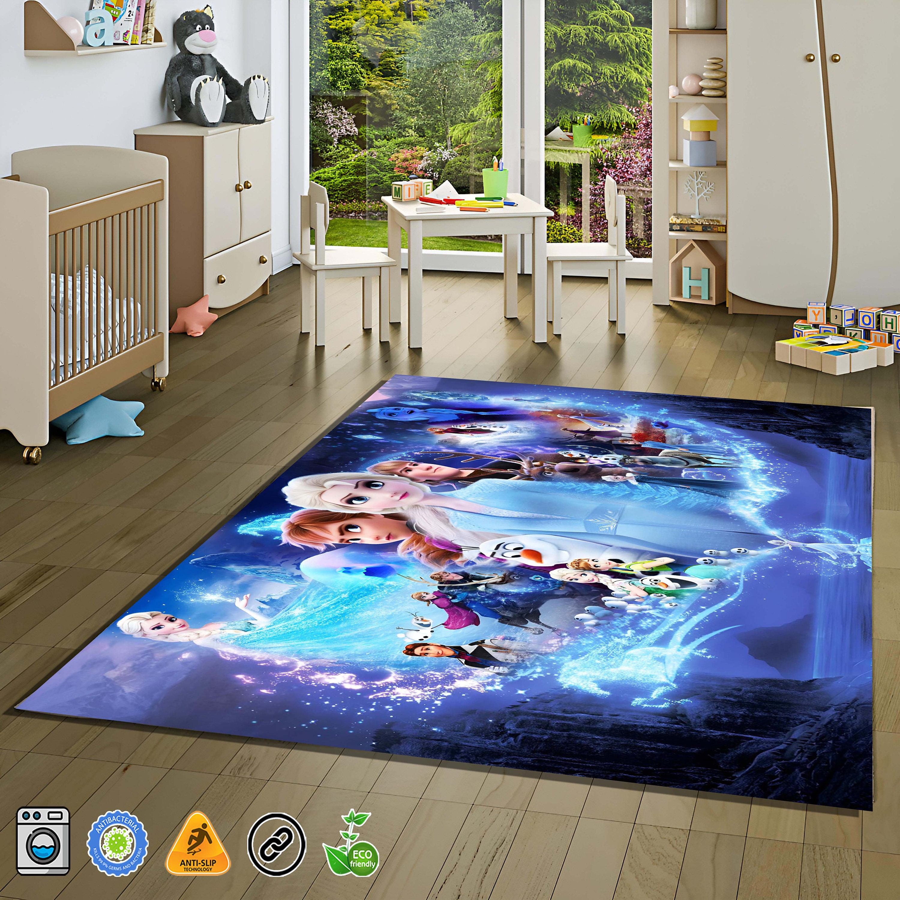Frozen Rug, Frozen, Elsa Anna Olaf Rug, Kids Room Rug, Party Rug, Gift ...