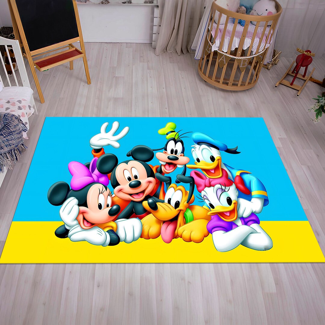 Minnie Rug, Mickey Rug, Cute Characters Rug, Mouse Rug, Cartoon Rug ...