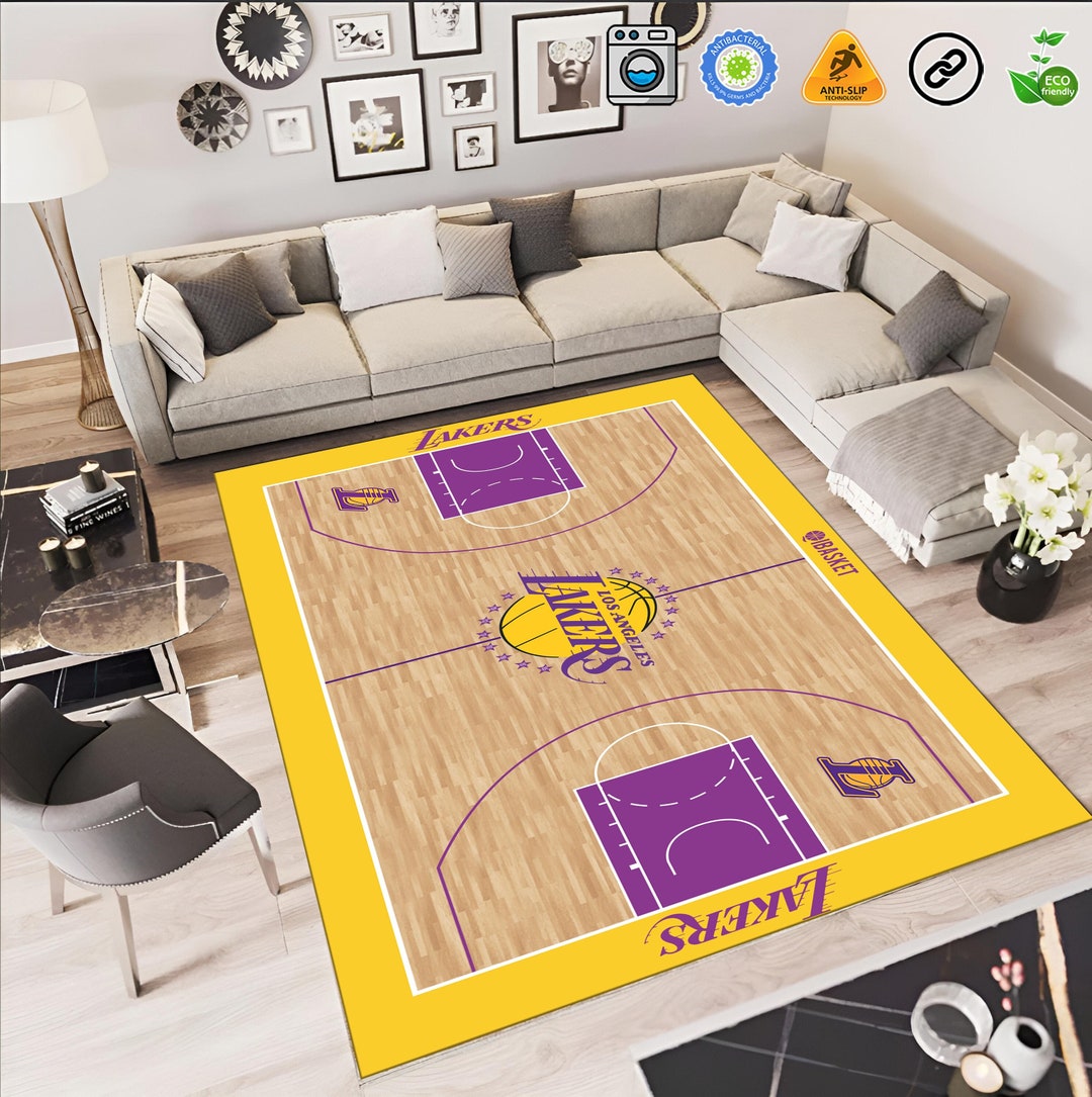 Basketball Rug, Lakers Rug, Basketball Court Rug, ,NBA Rug, Modern Rug ...