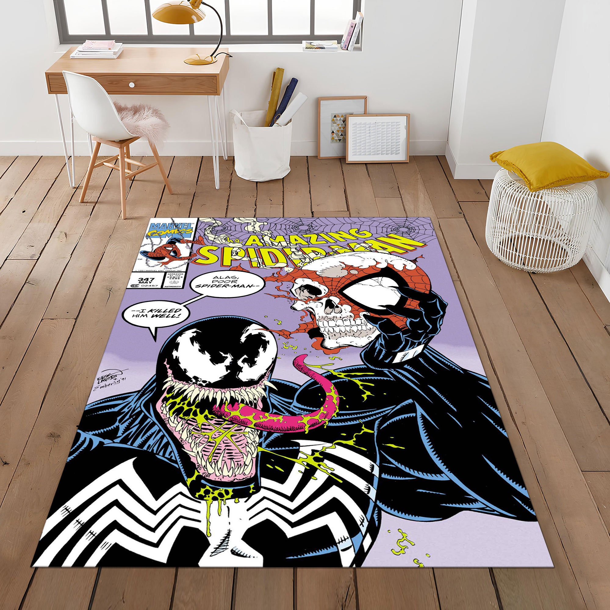 Venom Rug, Spider-man Rug, Movie Art, Popular Characters Rug, Movie ...