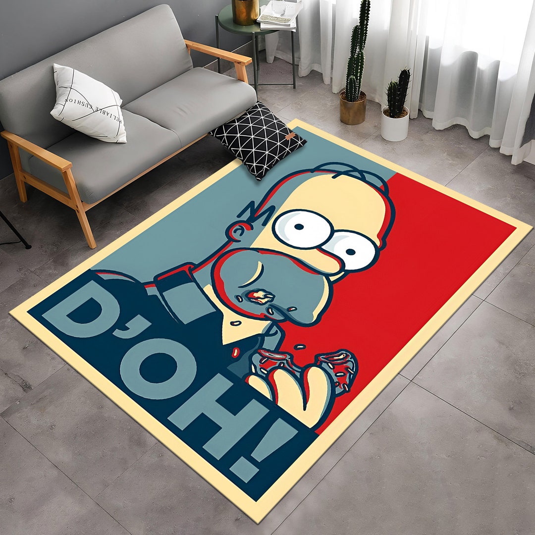 The Simpsons, D'oh Simpson Rug, Cartoon Rug, Art Rug, Pop Art Rug ...