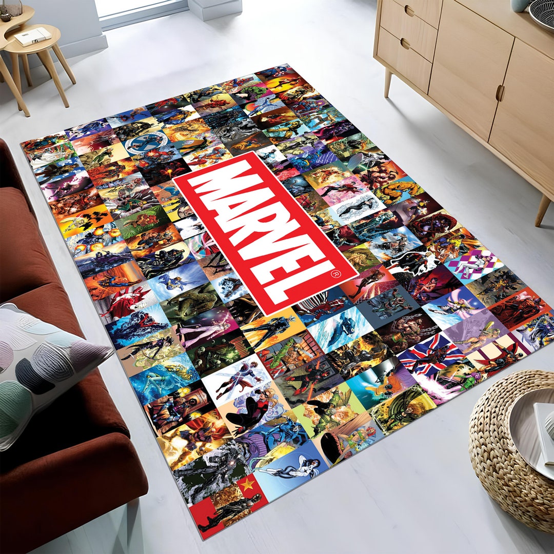 Marvel Characters Rug, Mix Characters Rug, Popular Movie Rug,movie ...