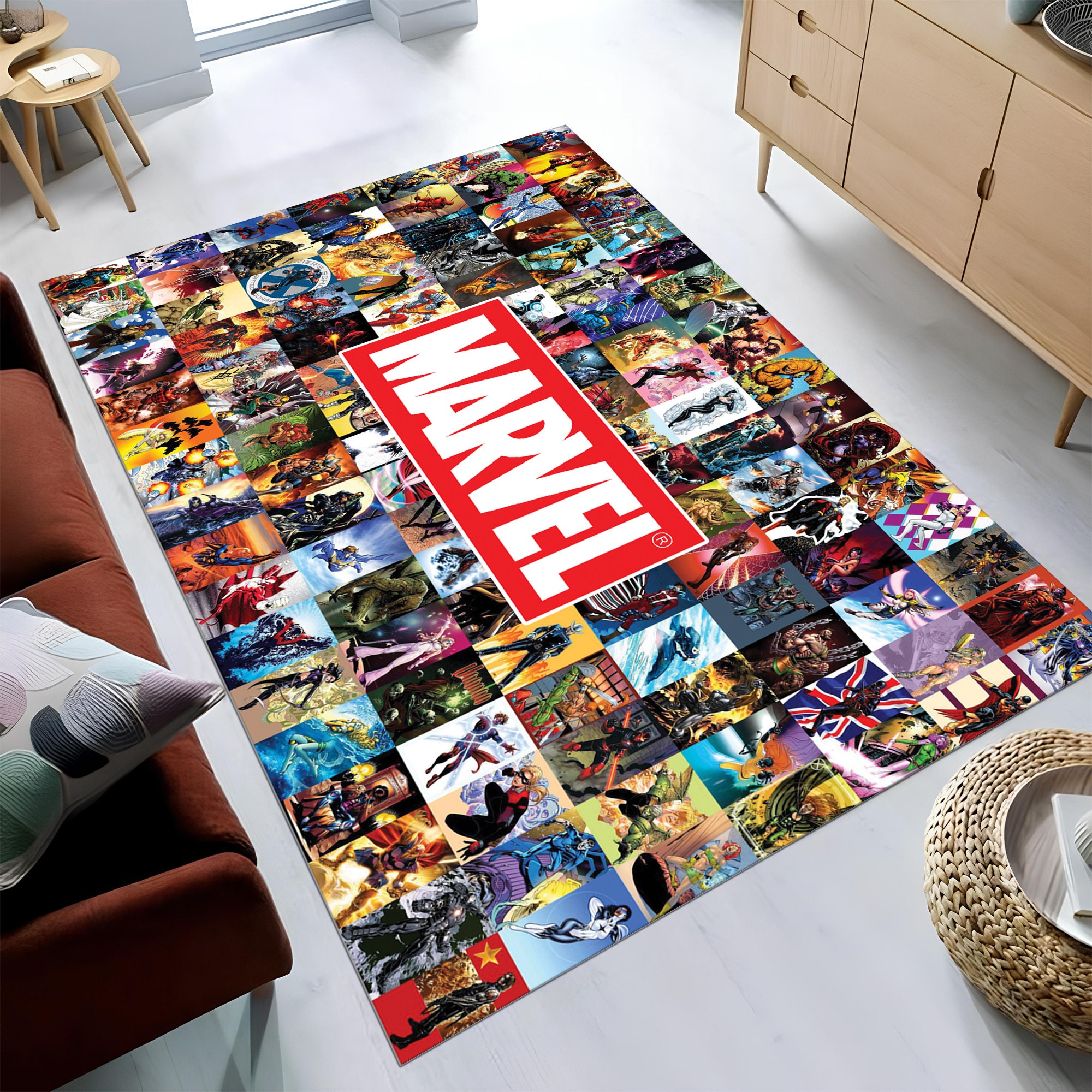 Marvel Characters Rug, Mix Characters Rug, Popular Movie Rug,movie ...