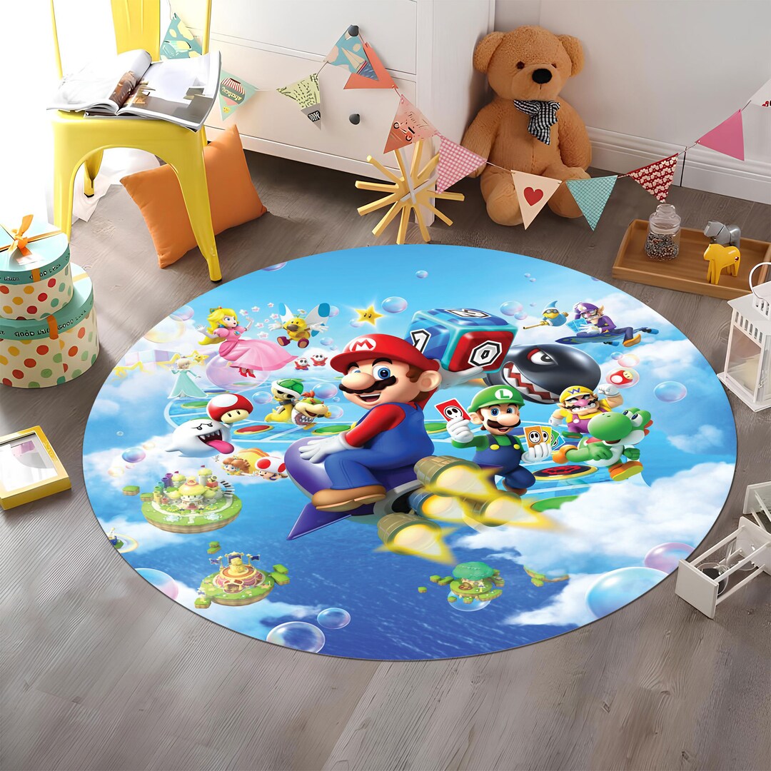Super Mario Rug, Children Rug, Game Rug, Custom Rug, Mario Rug, Play ...