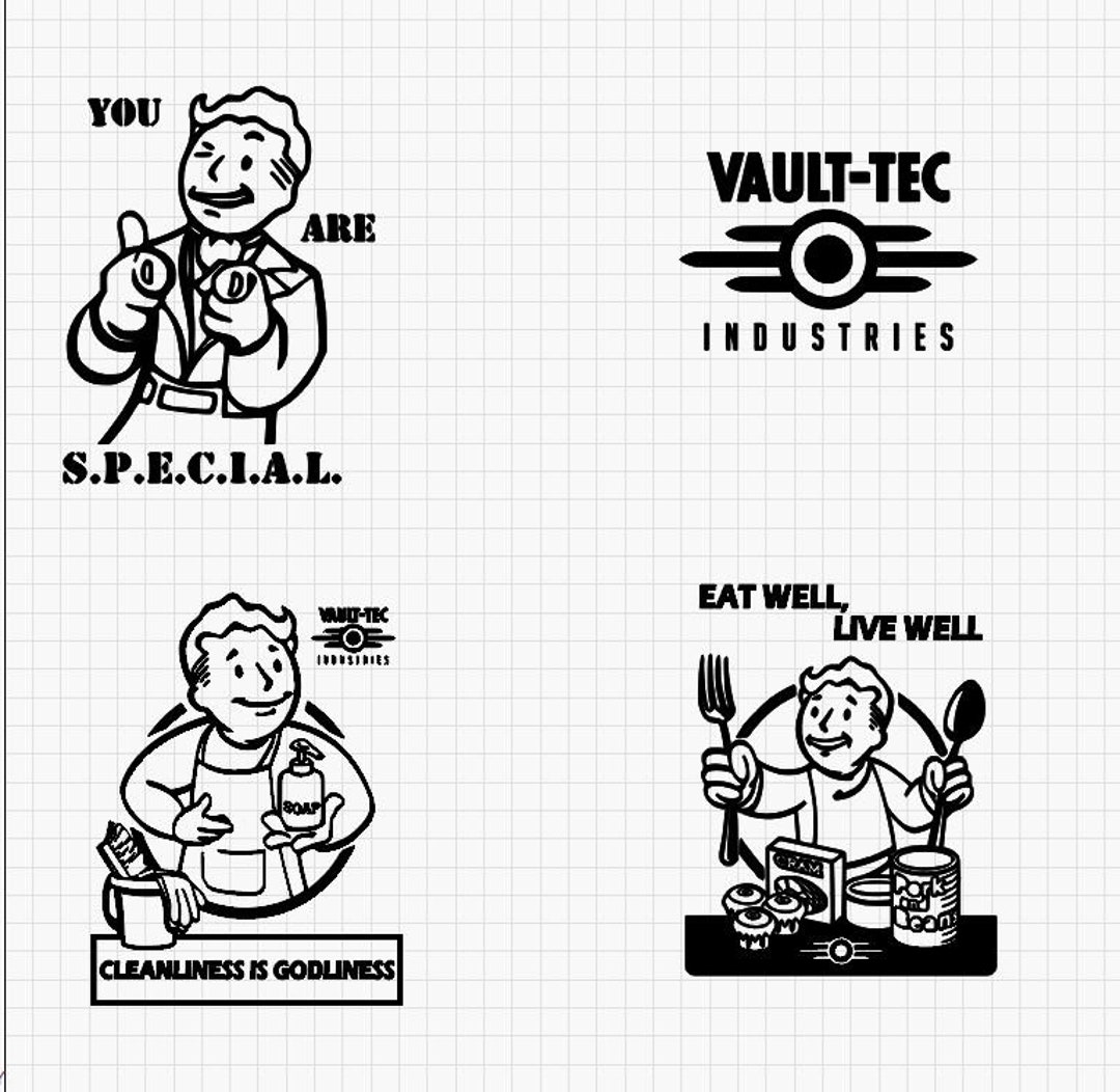 Vault Boy Fallout Vault-tec You Are Special Files Bundle Laser Files ...