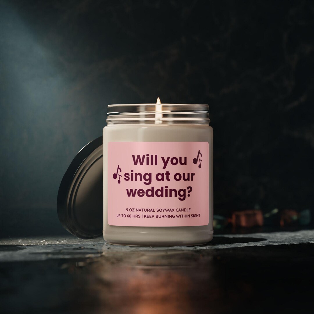 Singer Gifts, Wedding Singer Proposal Candle, Music Lover Gift, Choir ...