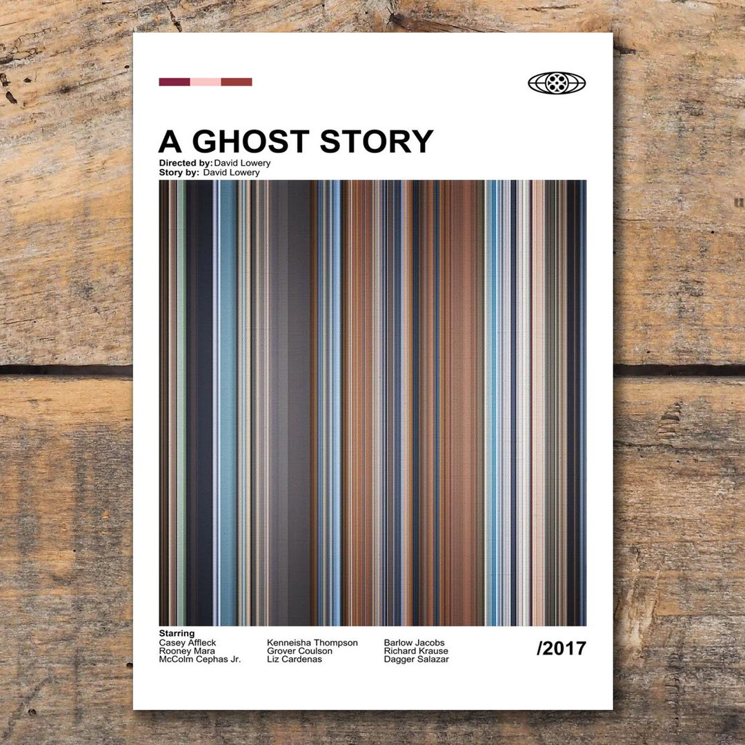 A Ghost Story Poster, Barcode Movie Art, Vintage Vertical Movie Poster ...