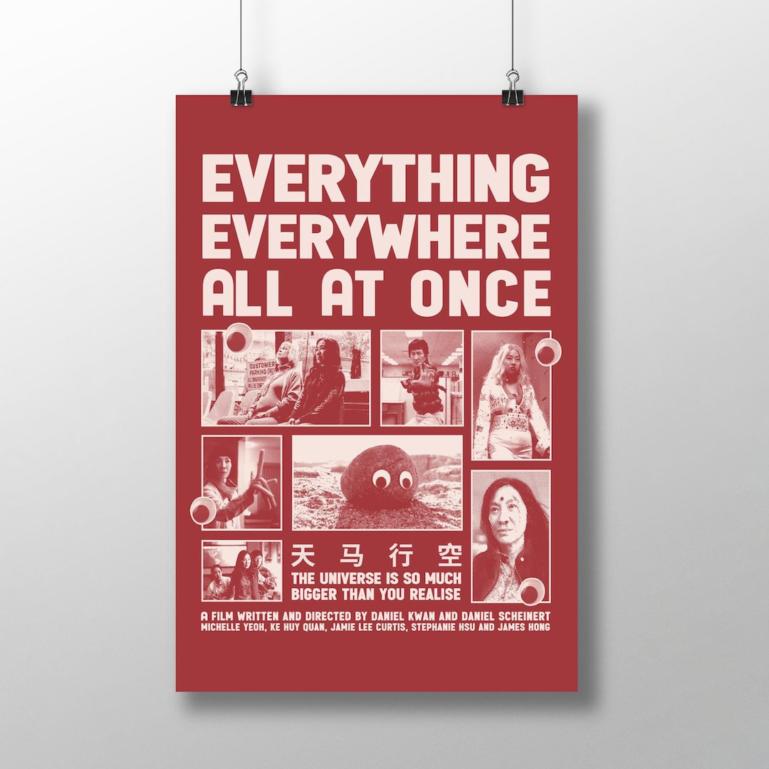 Everything Everywhere All at Once Poster, Vintage Vertical Movie Poster ...