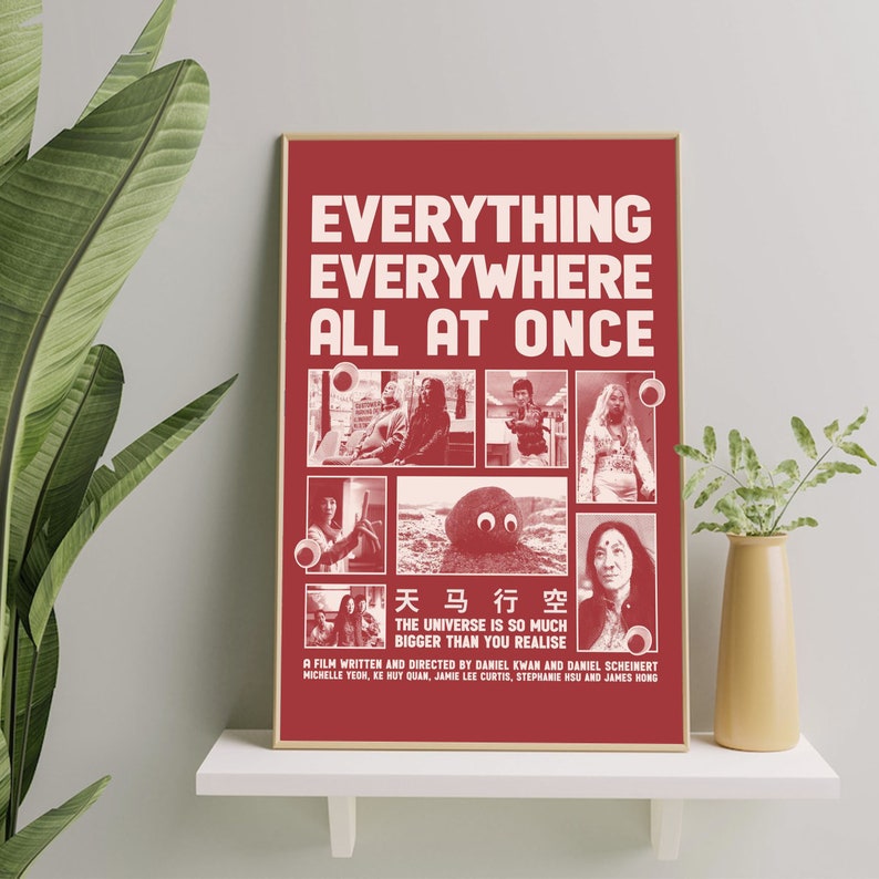 Everything Everywhere All at Once Poster, Vintage Vertical Movie Poster ...