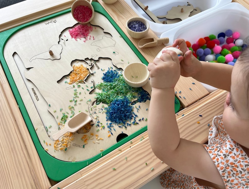 Montessori Educational Flisat World Map Insert, IKEA Trofast Flisat ...