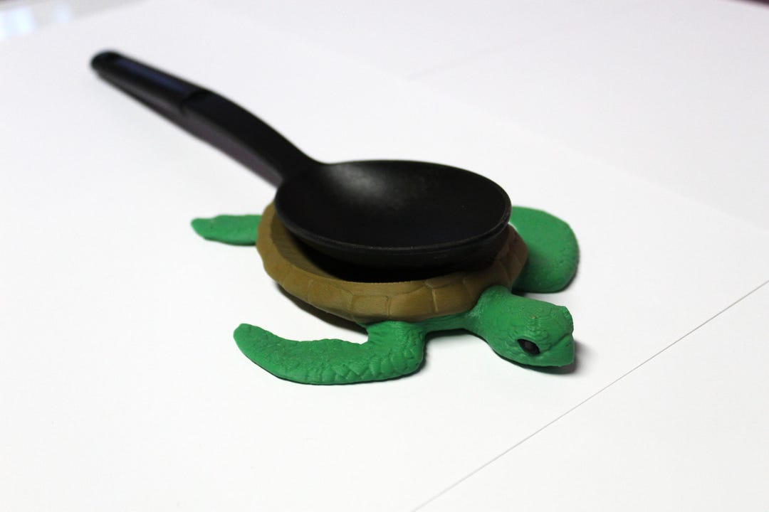 Turtle Spoon Rest STL | 3D Print Kitchen Utensil Holder | Cute Turtle ...