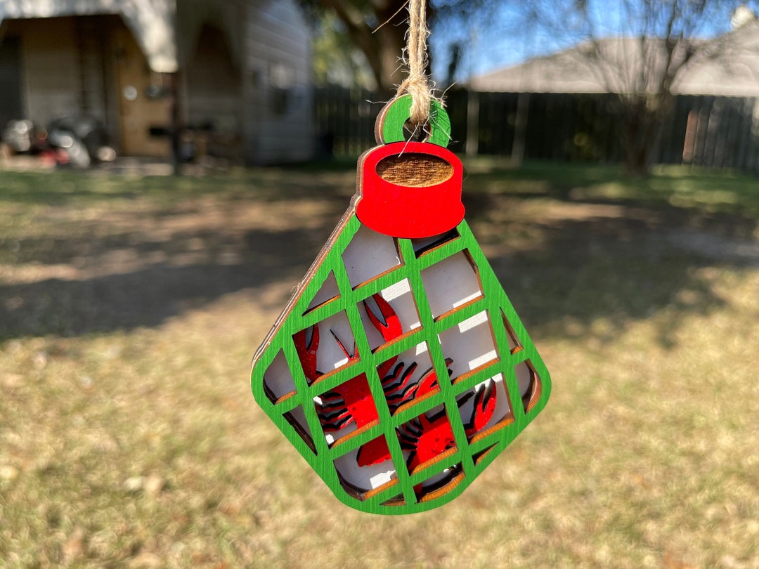 Crawfish Cage Ornament South Louisiana Crawfish Ornament Crawfish Gift ...