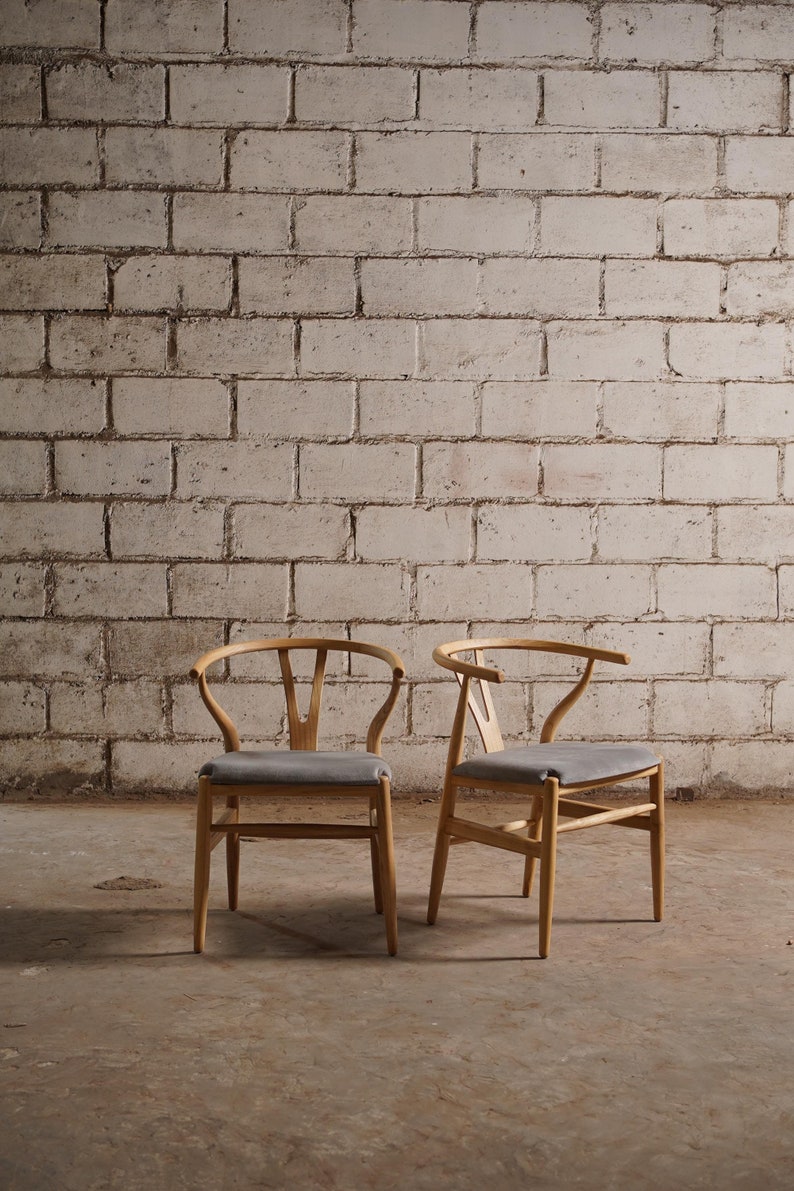 Wishbone Solid Wood Chair - Etsy