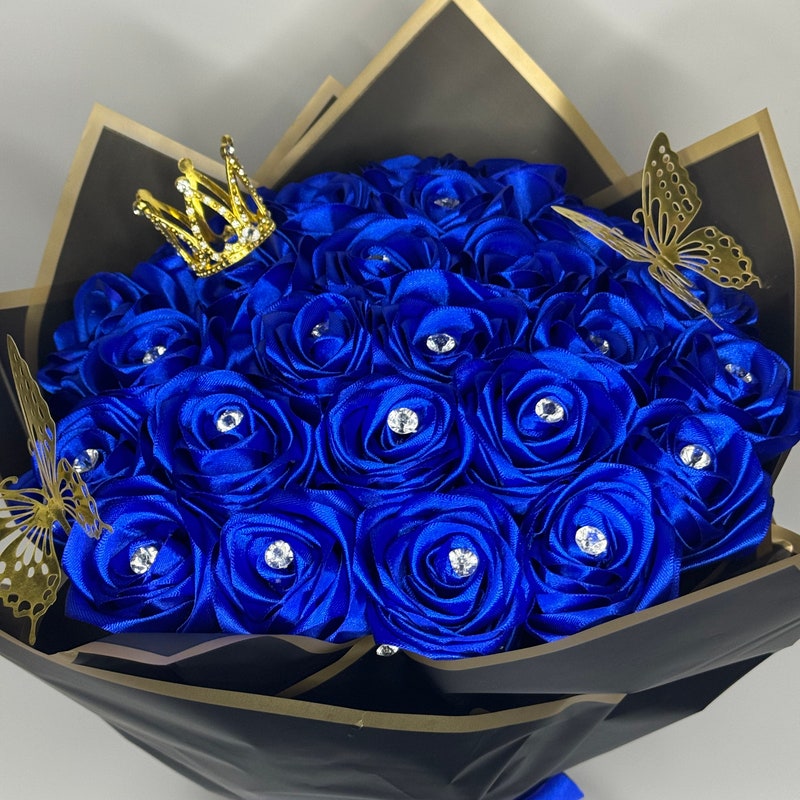 Ribbon Rose Bouquet - Etsy