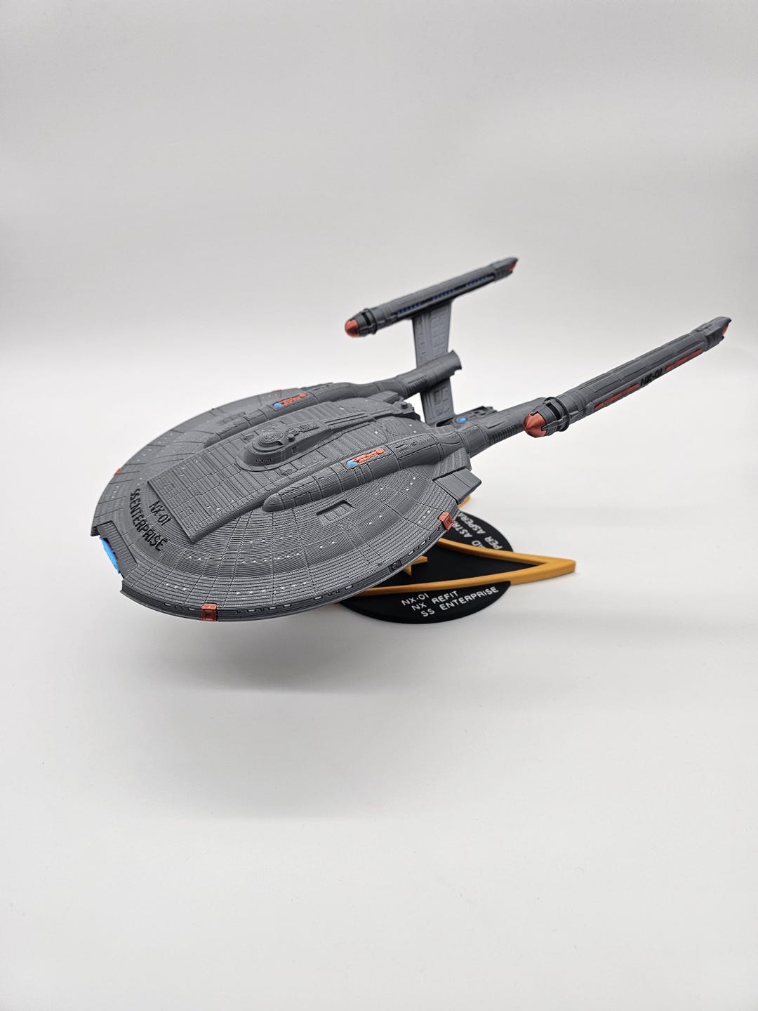 SS Enterprise NX Refit | Trek NX-01 3D Printed Fan Replica | 12 Inch ...