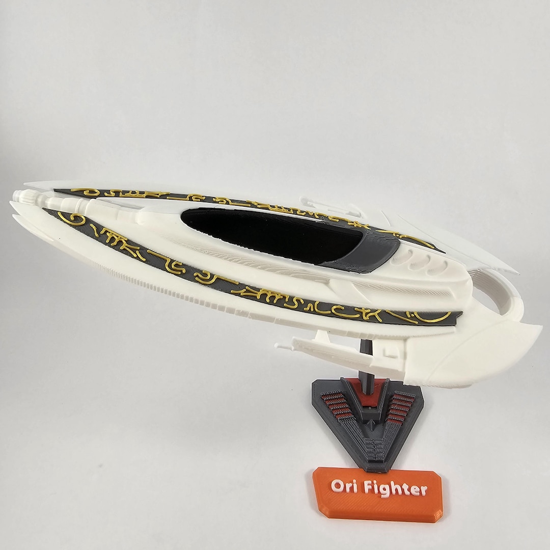 Ori Fighter | Replica Support Ship With Support Stand | 3D Printed Prop ...
