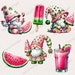 Cute Watermelon Gnome Clipart, Gnome Clipart, Watermelon Clipart ...