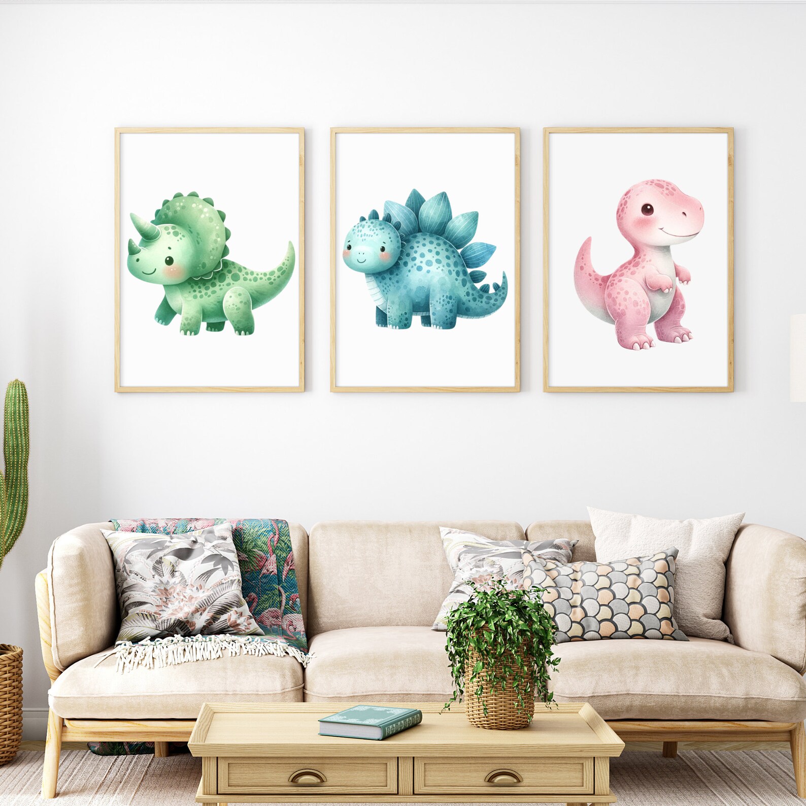 Watercolor Dinosaur Clipart Set: Nursery Decor (digital Download) - Etsy