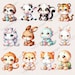 Cute Animals Drink Boba Tea Clipart, Bundle Set Kawaii Animal Cartoon ...