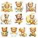 Watercolor Yellow Teddy Bear Clipart: Nursery Baby Shower (digital ...