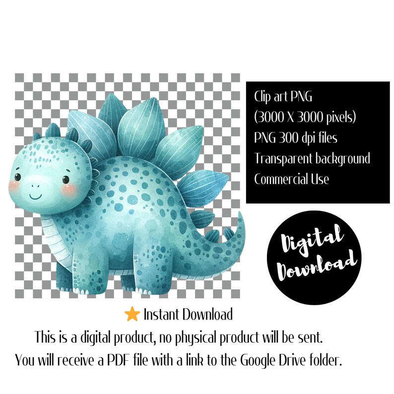Watercolor Dinosaur Clipart Set: Nursery Decor (digital Download) - Etsy