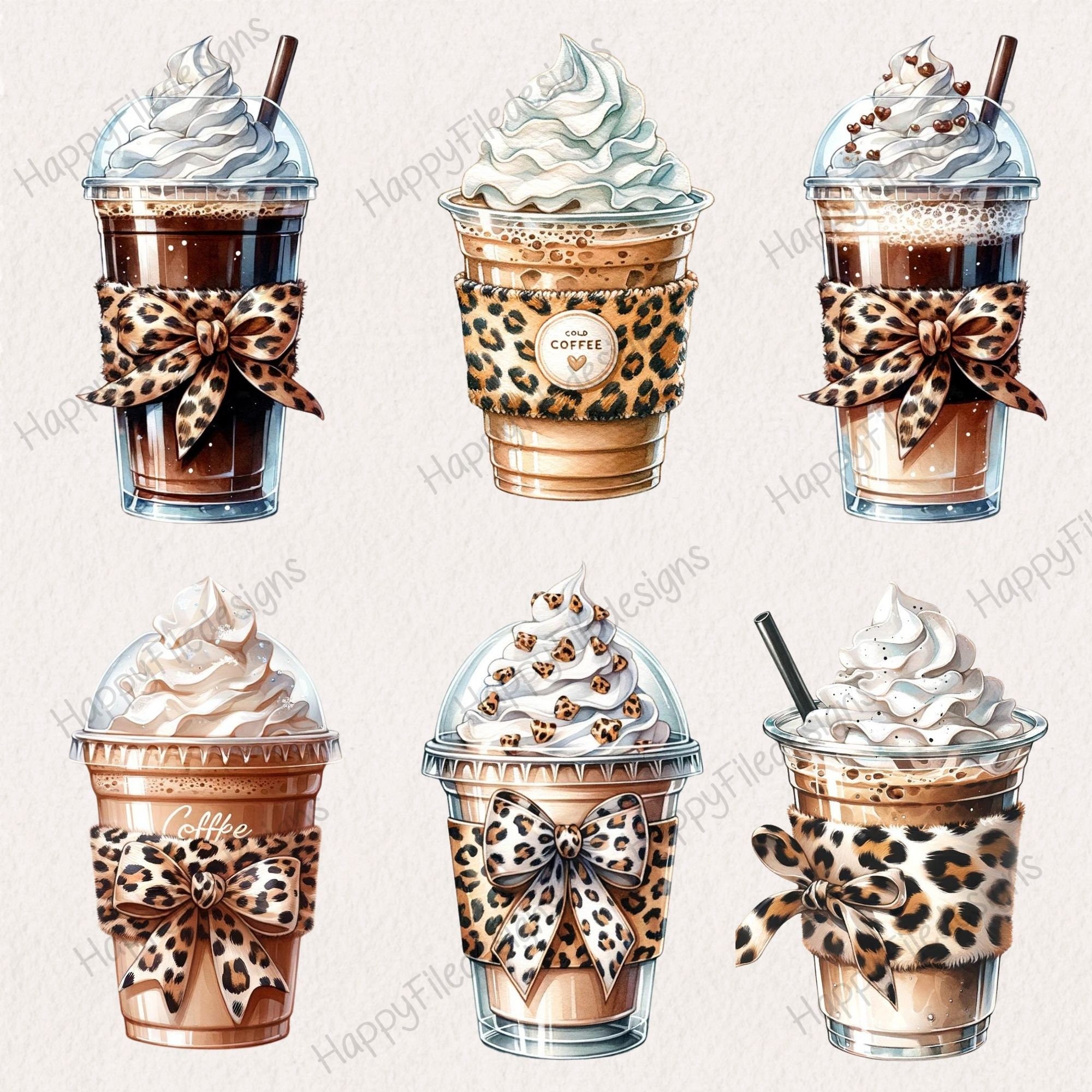 Leopard Coffee Cups Png Design Download, Coffee Love Png, Coffee Time ...