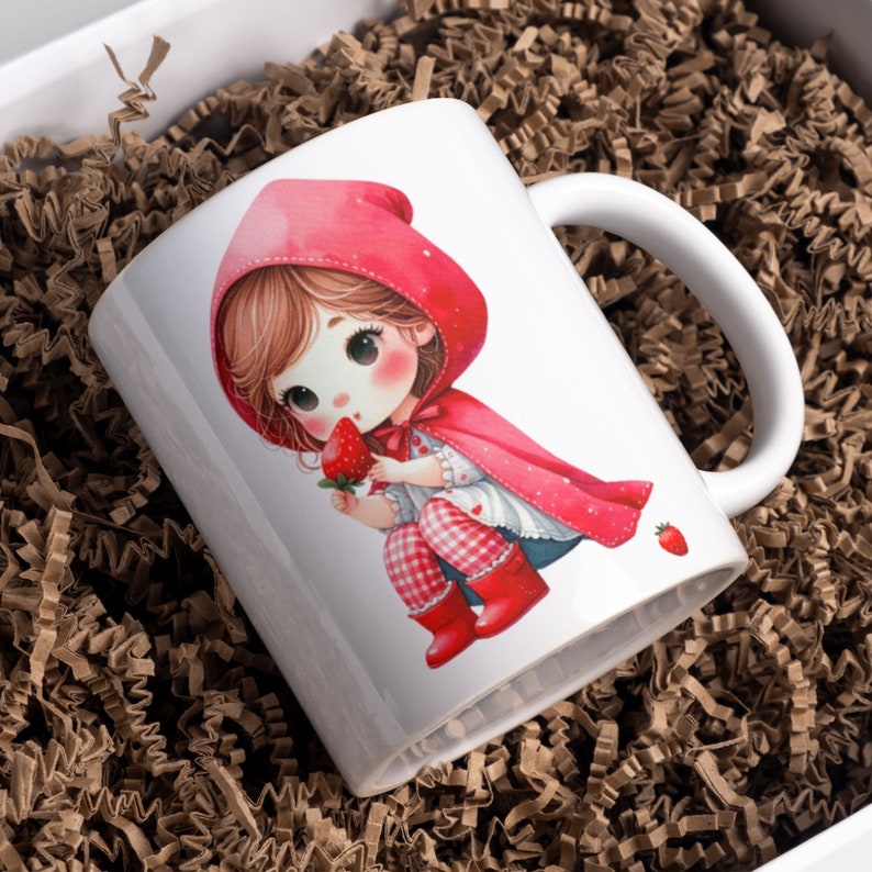 Watercolor Girl Red Riding Hood Clipart, Fairytale Clipart,forest ...