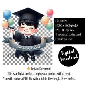 Graduation Kids Clipart Set: Preschool & Kindergarten (33 PNG) - Etsy
