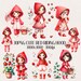 Watercolor Girl Red Riding Hood Clipart, Fairytale Clipart,forest ...